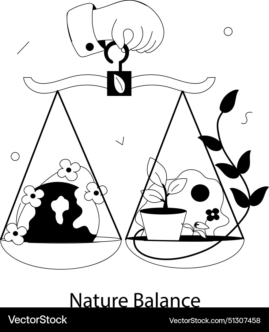 Nature balance Royalty Free Vector Image - VectorStock