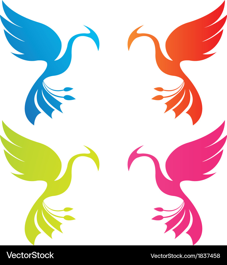 Phoenix color Royalty Free Vector Image - VectorStock