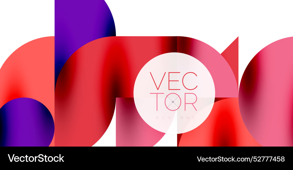 Tech minimal circular shapes geometric art Vector Image