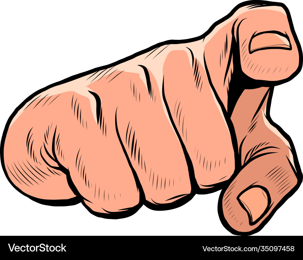 You are indicating hand gesture Royalty Free Vector Image