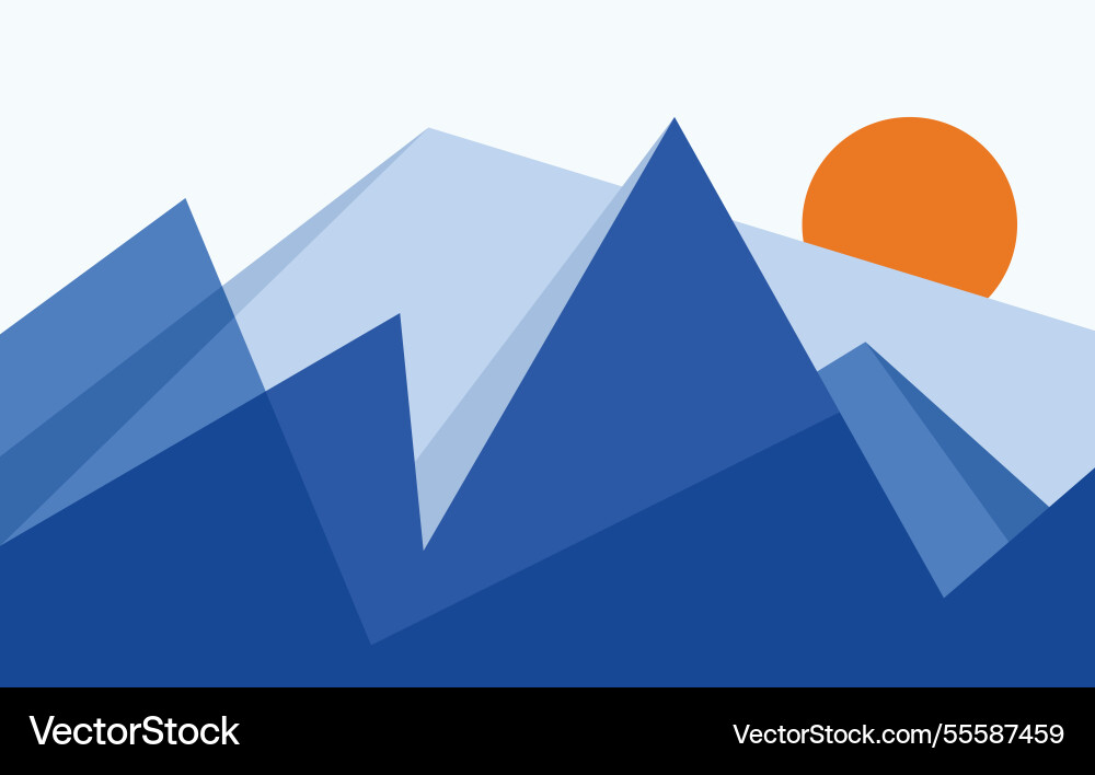 Abstract mountain background design wallpaper Vector Image
