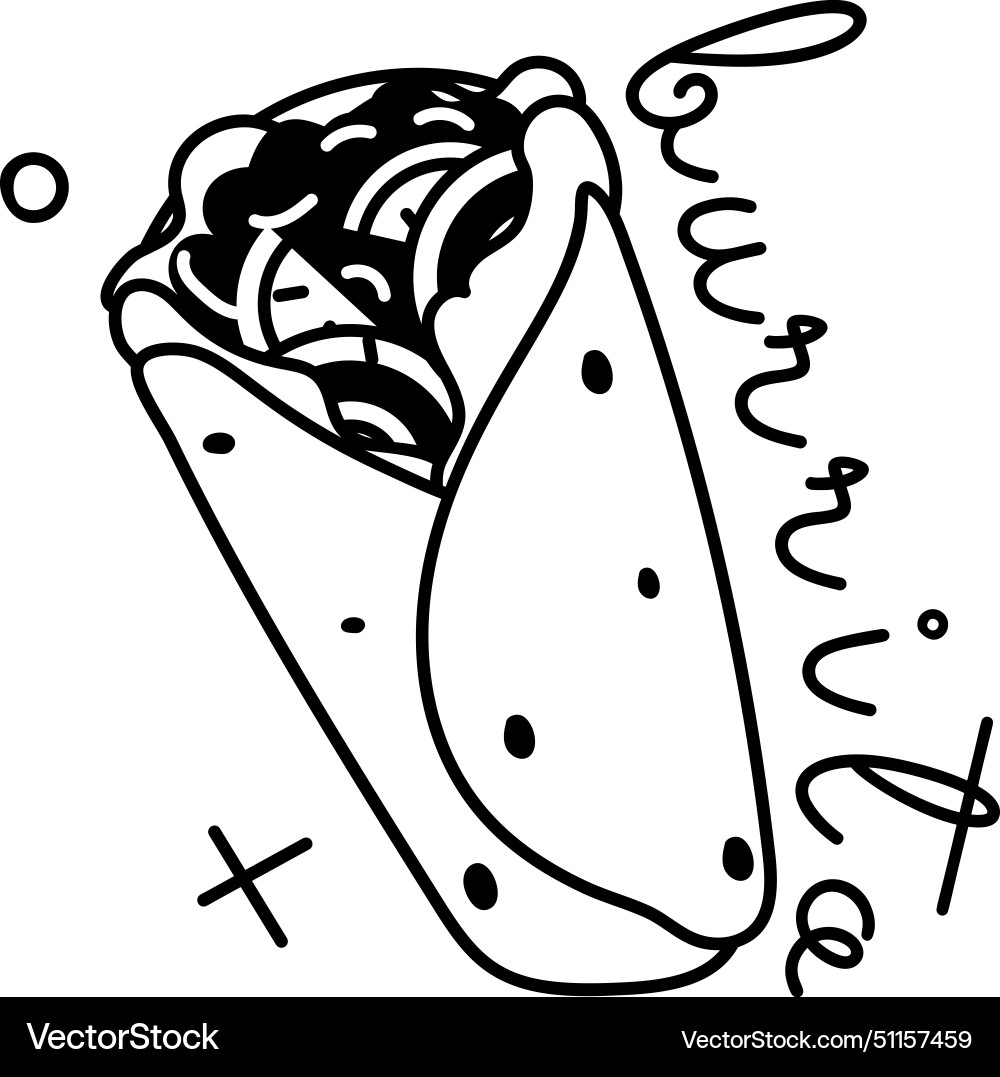 Burrito Royalty Free Vector Image - VectorStock