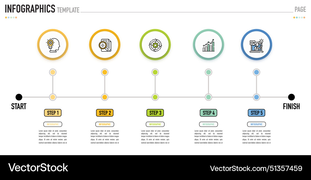 Circular Infographic For Business Presentation Vector Image