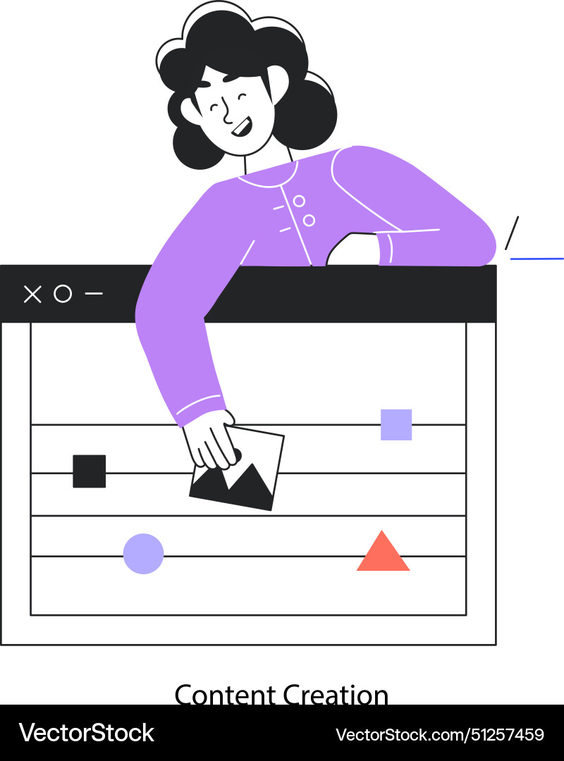 Content creation Royalty Free Vector Image - VectorStock