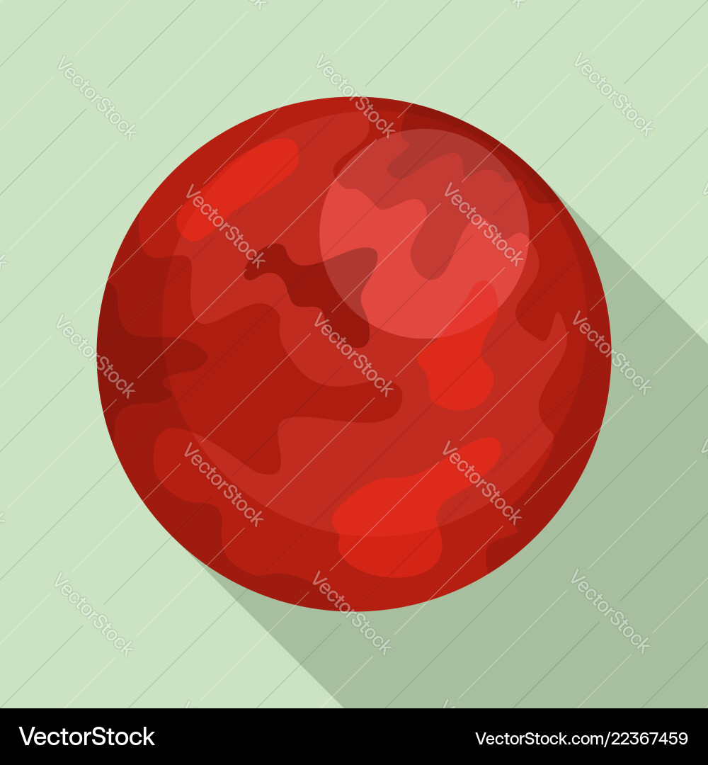 Mars planet icon flat style Royalty Free Vector Image