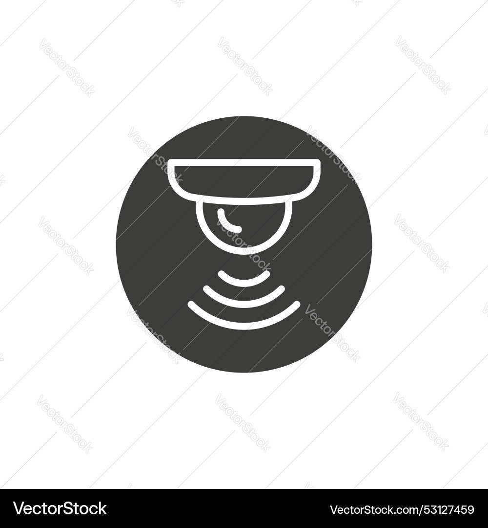 Motion sensor line icon isolated on white Vector Image