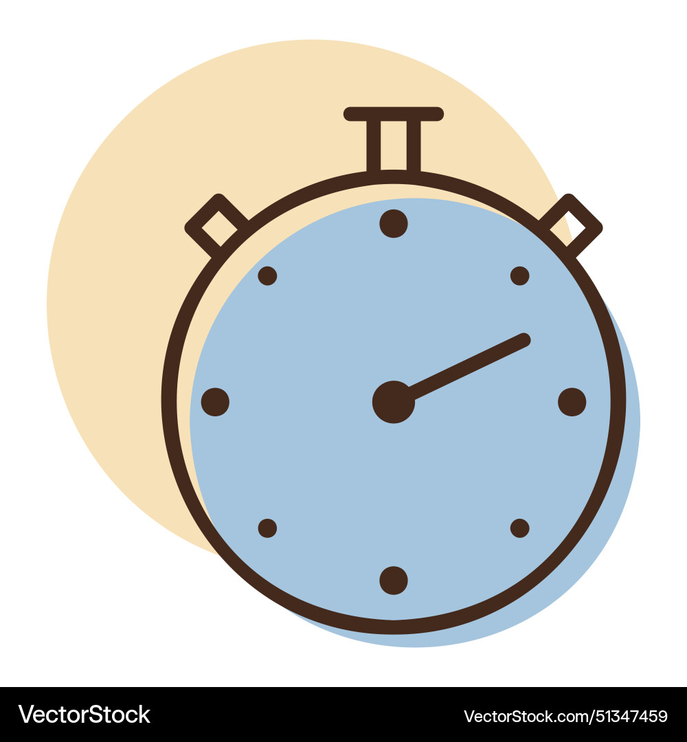 Stopwatch or stop watch timer icon graph symbol Vector Image