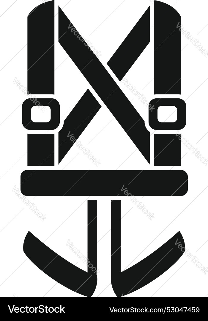 This simple safety harness icon represents work Vector Image