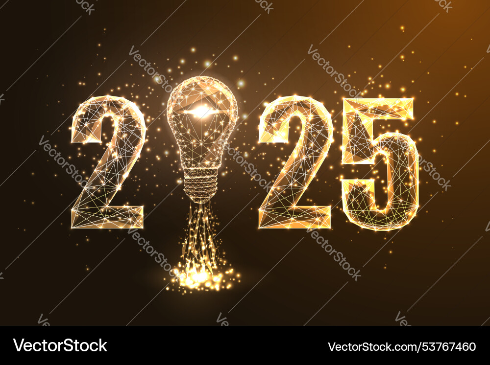 Abstract 2025 vision startup concept banner Vector Image