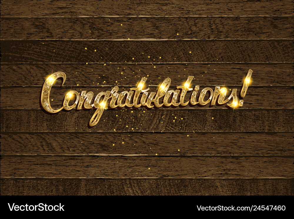 Congratulations - hand drawn lettering Royalty Free Vector