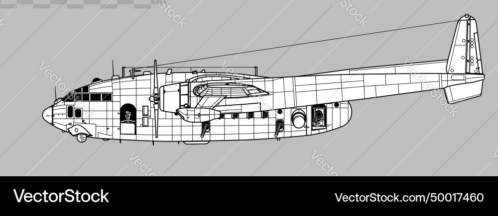 Fairchild AC-119K Stinger Gunship Royalty Free Vector Image