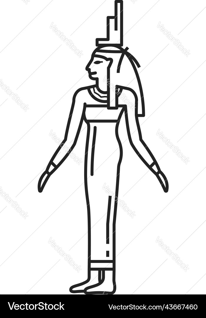 Isis egypt goddess ancient egyptian god icon Vector Image