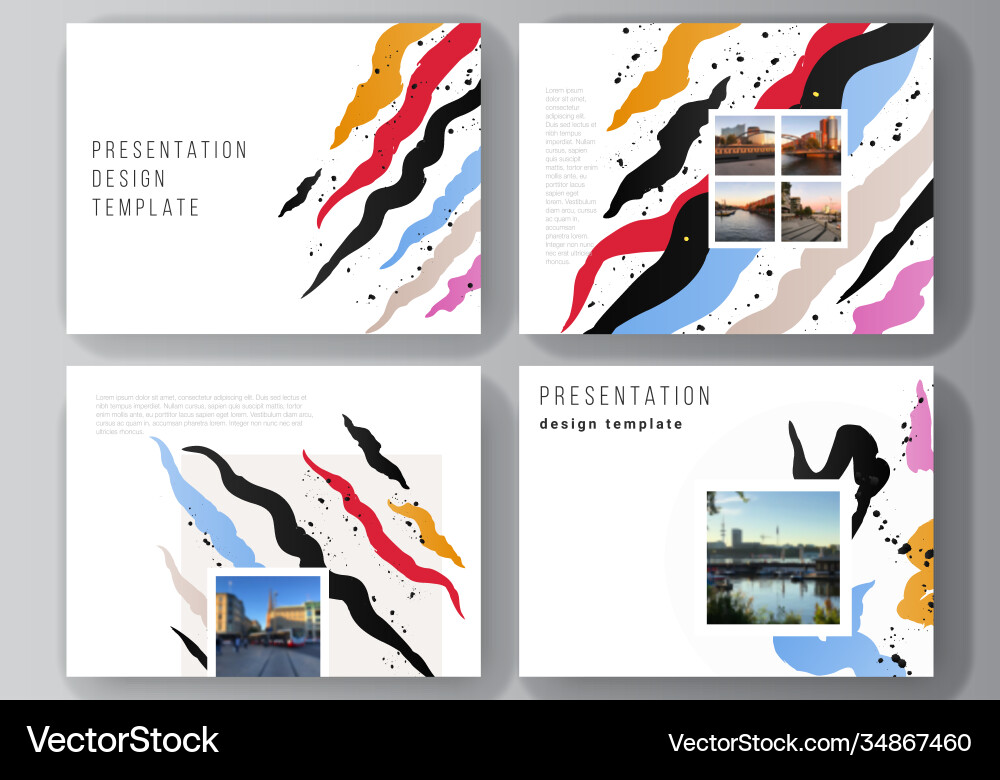 Layout presentation slides design Royalty Free Vector Image