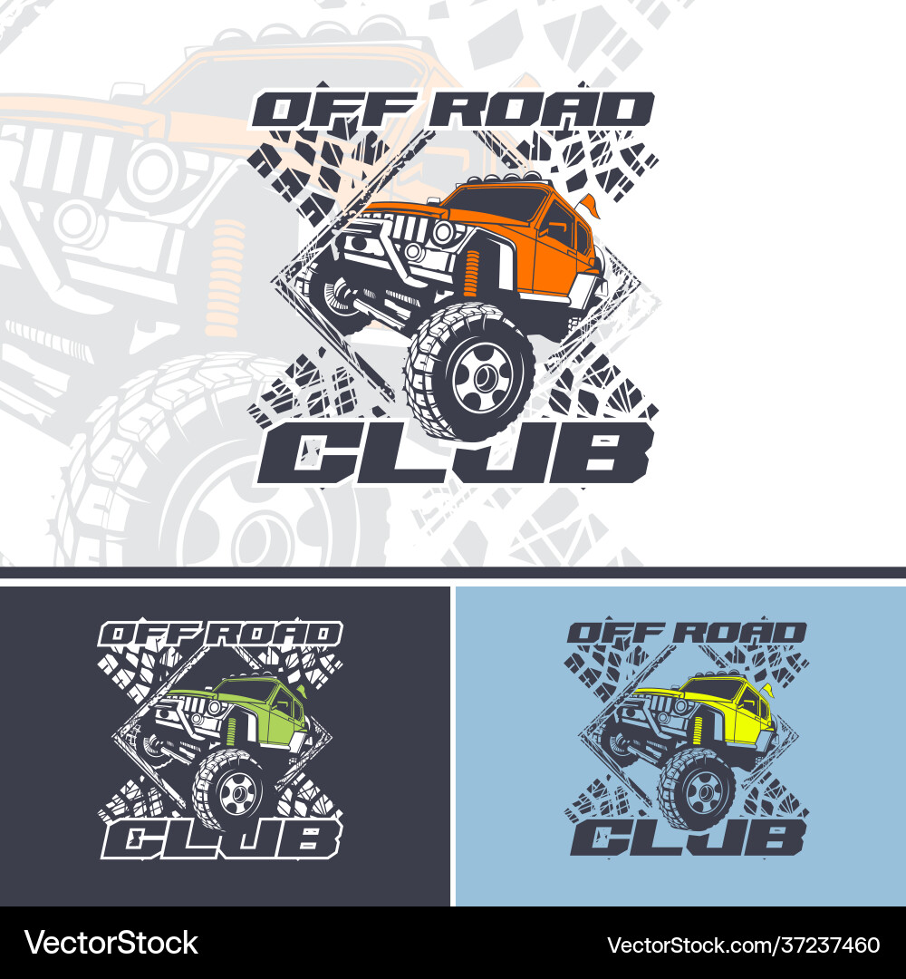 Off Road Logo - Three Variations Royalty Free Vector Image
