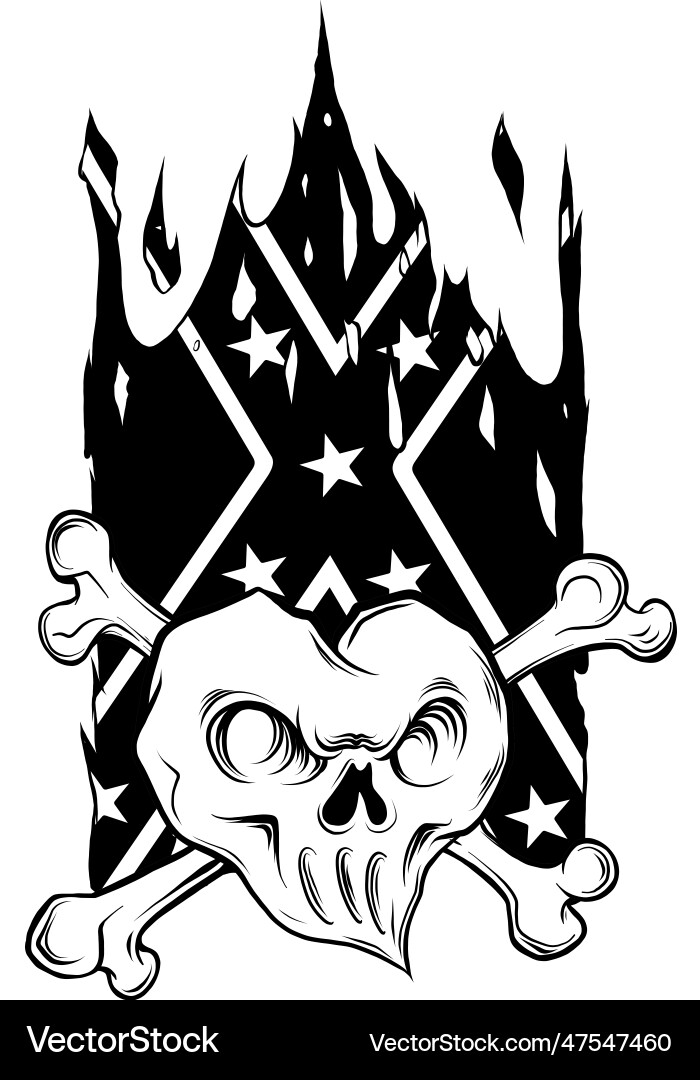 Outline human skull design Royalty Free Vector Image