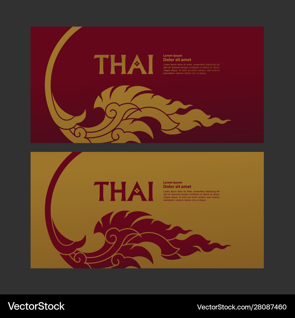 Thai art element for graphic design Royalty Free Vector