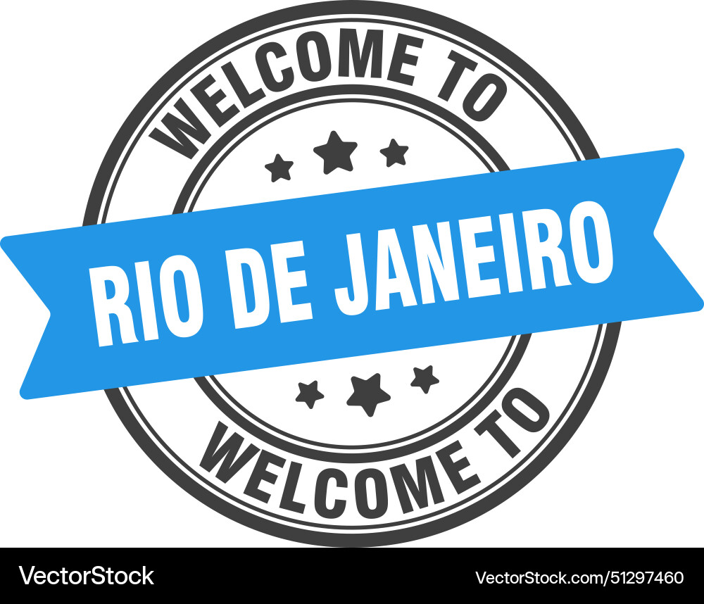 Welcome to rio de janeiro stamp Royalty Free Vector Image