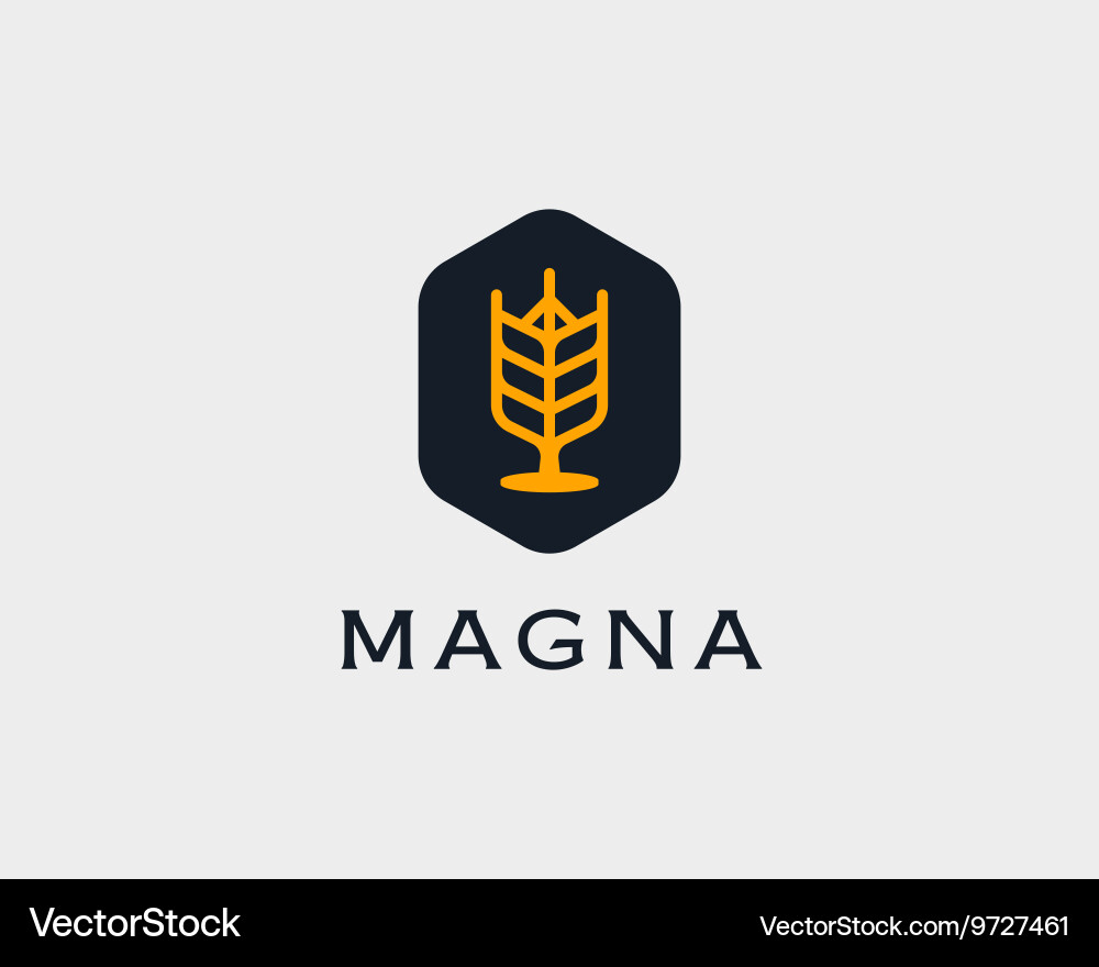 Brewery logotype beer logo design template Vector Image