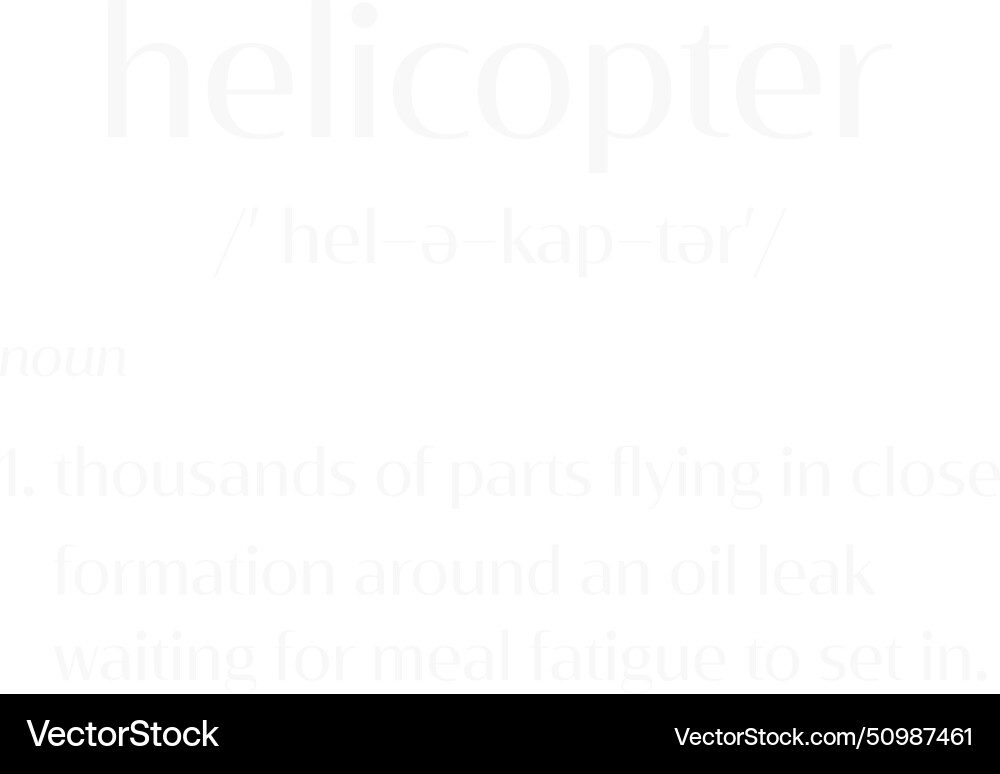 Helicopter definition rotary wing pilot funny Vector Image