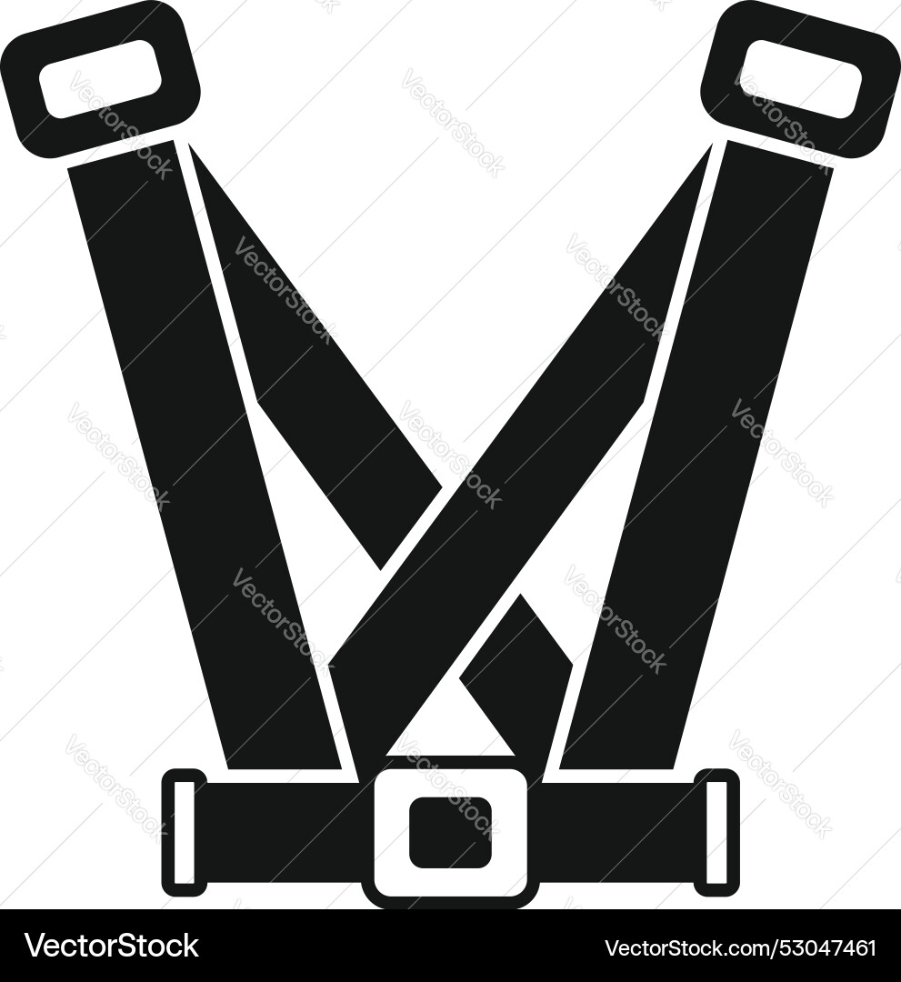 Safety harness icon showing protection Royalty Free Vector