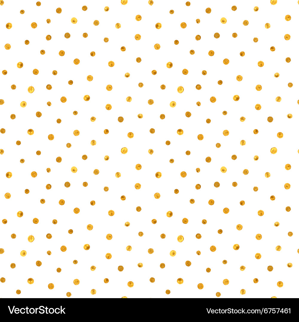 Seamless pattern of random golden dots Royalty Free Vector