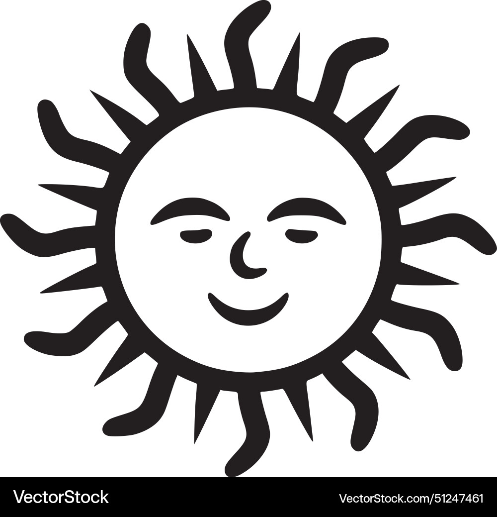 Sun - high quality logo - ideal for t-shirt Vector Image