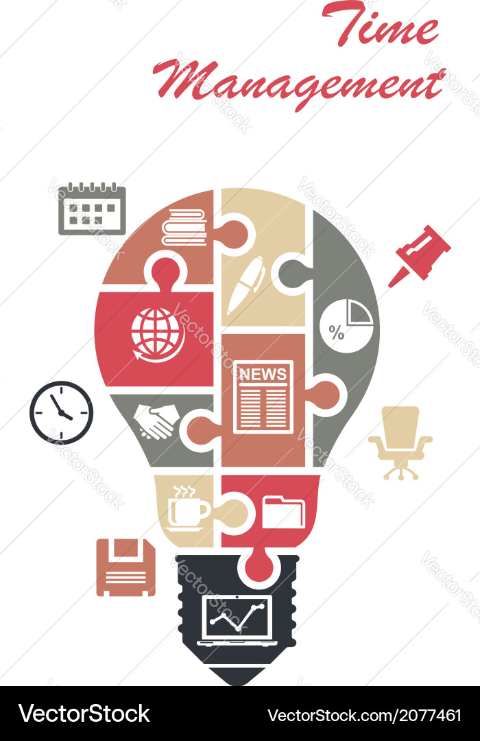 Time management infographics concept Royalty Free Vector