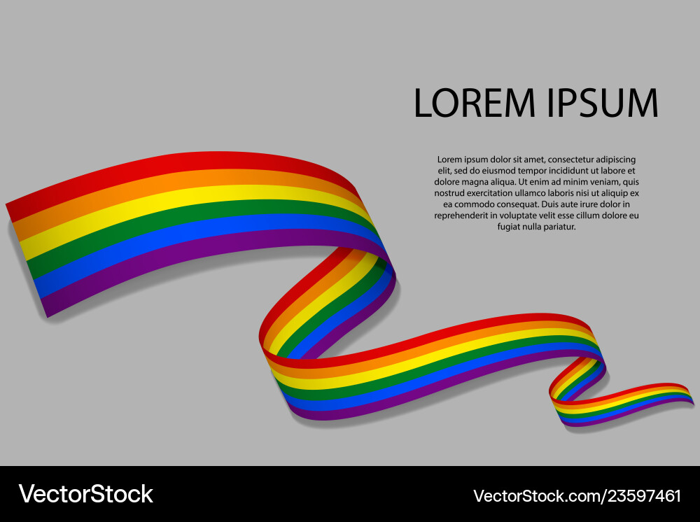 Waving ribbon or banner with flag Royalty Free Vector Image