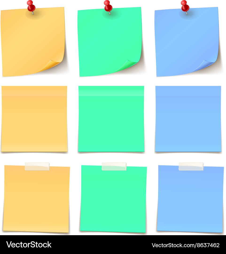 Beauty post-it note collection col-02 Royalty Free Vector