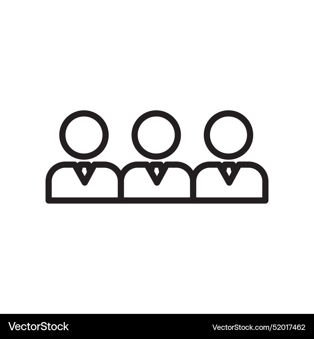 Community icon black line art Royalty Free Vector Image
