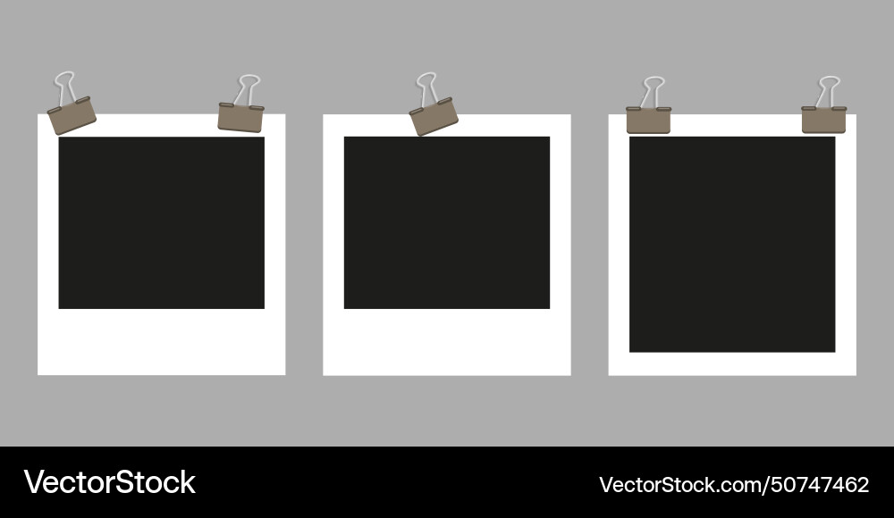 Photo camera frames on a gray wall Royalty Free Vector Image