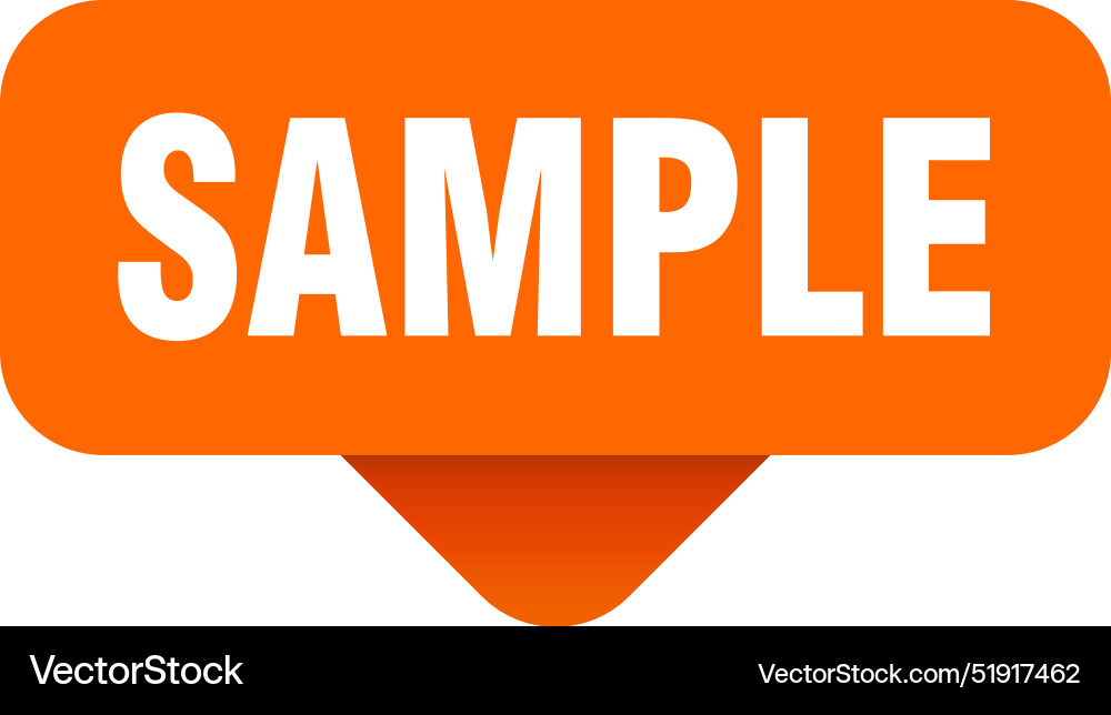 Sample sticker sample sign on transparent Vector Image
