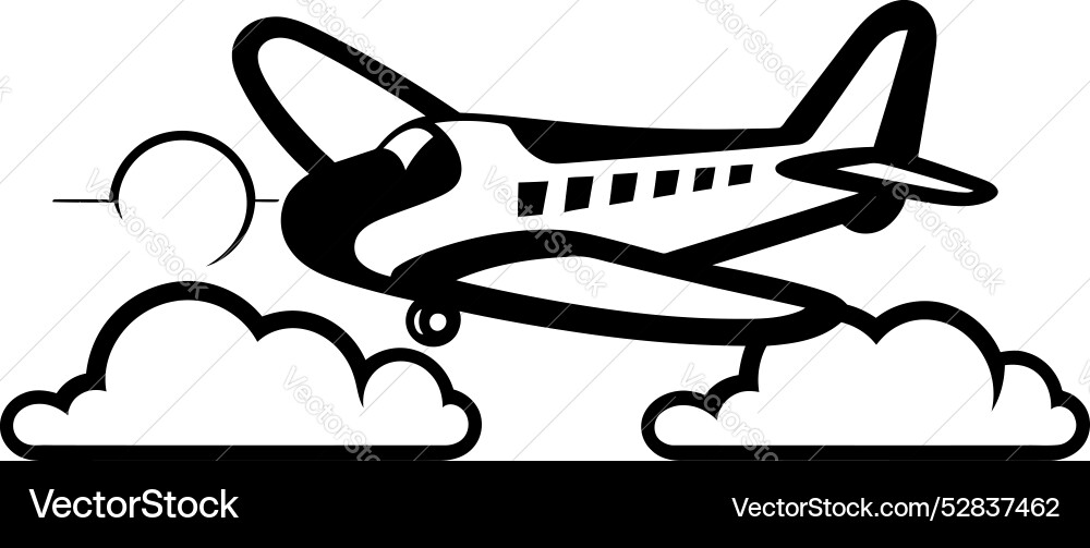 Sketch jet hand drawn airplane design doodle Vector Image