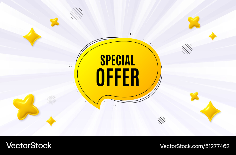 Special offer bubble sticker discount banner Vector Image