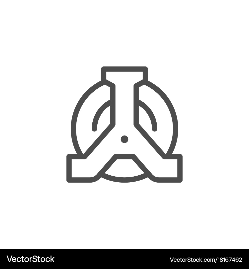 Wheel clamp line icon Royalty Free Vector Image