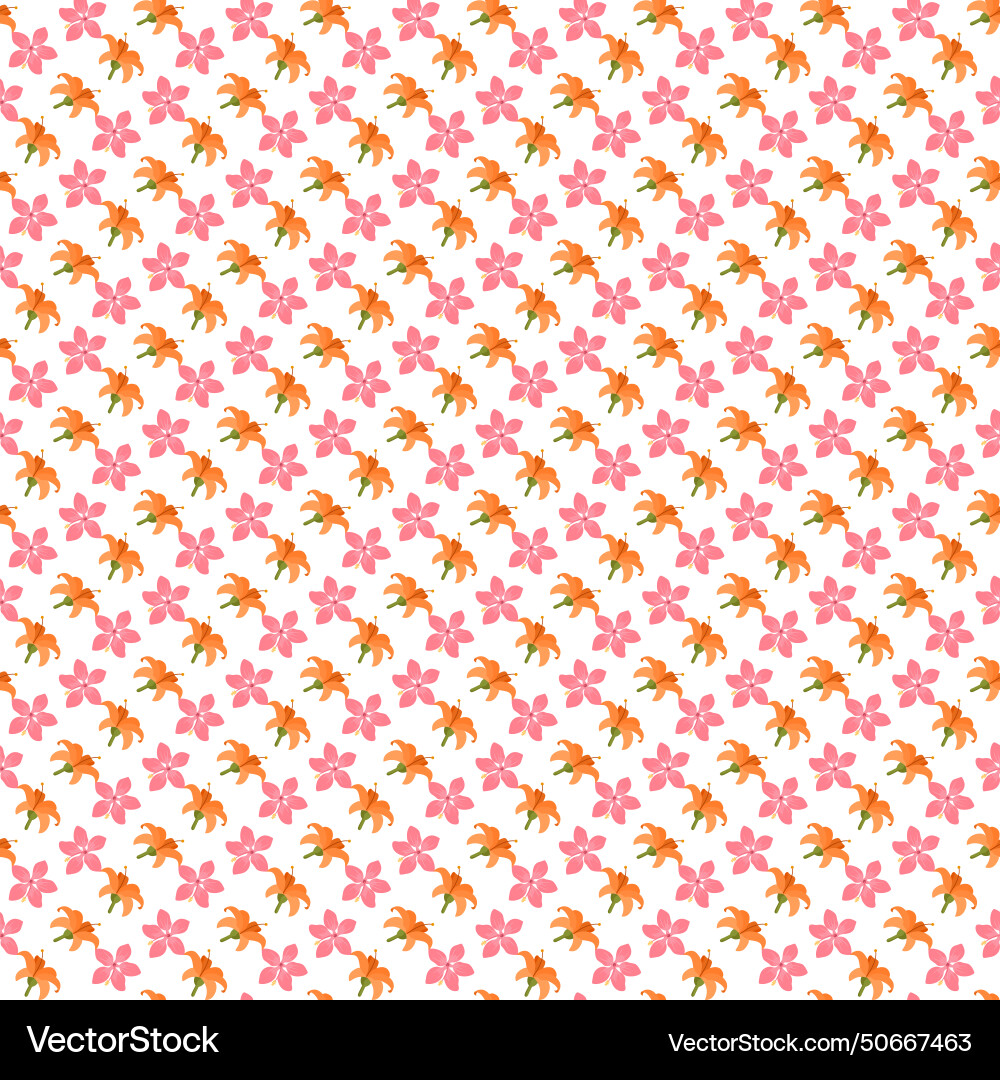 Flat design small flowers pattern Royalty Free Vector Image