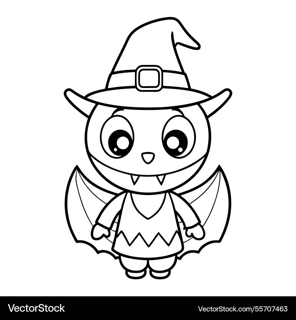 Fun and spooky halloween coloring pages for kids Vector Image