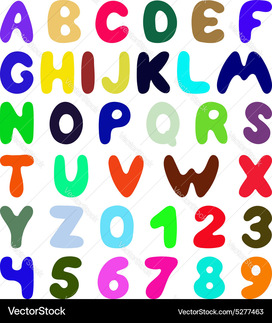 Funny font Royalty Free Vector Image - VectorStock