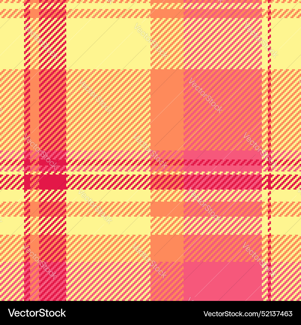 Harvest pattern plaid 1960s check background Vector Image