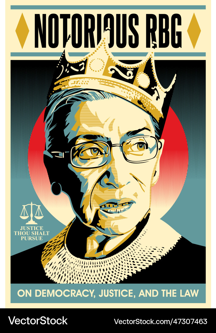 Notorious rbg Royalty Free Vector Image - VectorStock