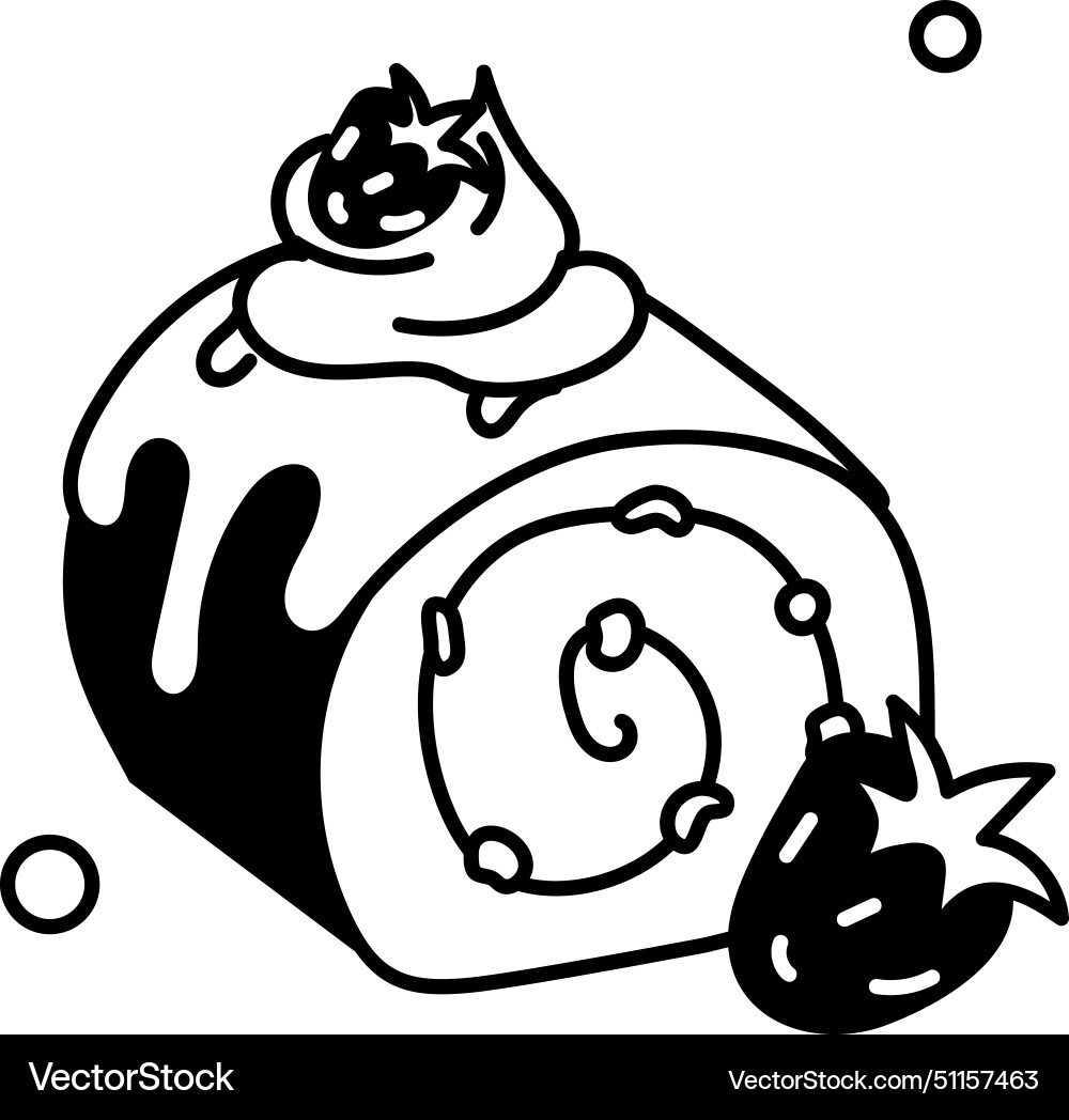 Sponge roll Royalty Free Vector Image - VectorStock