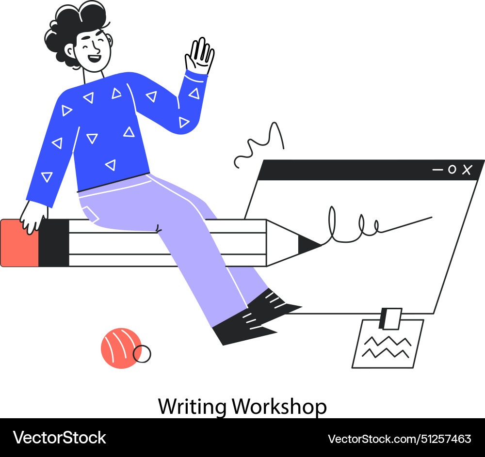 Writing workshop Royalty Free Vector Image - VectorStock