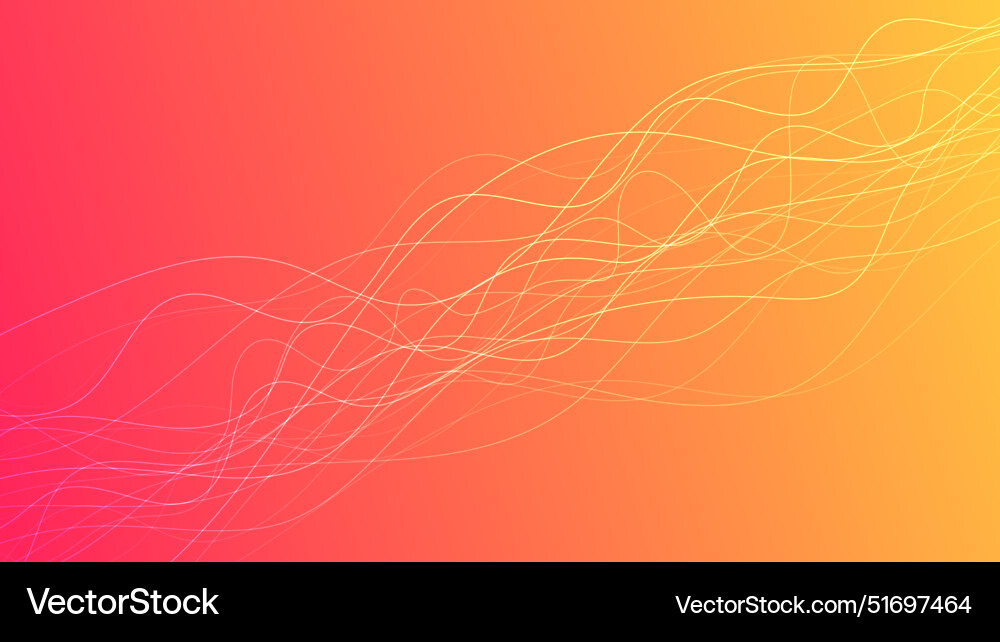 Abstract gradient background with wave beams Vector Image