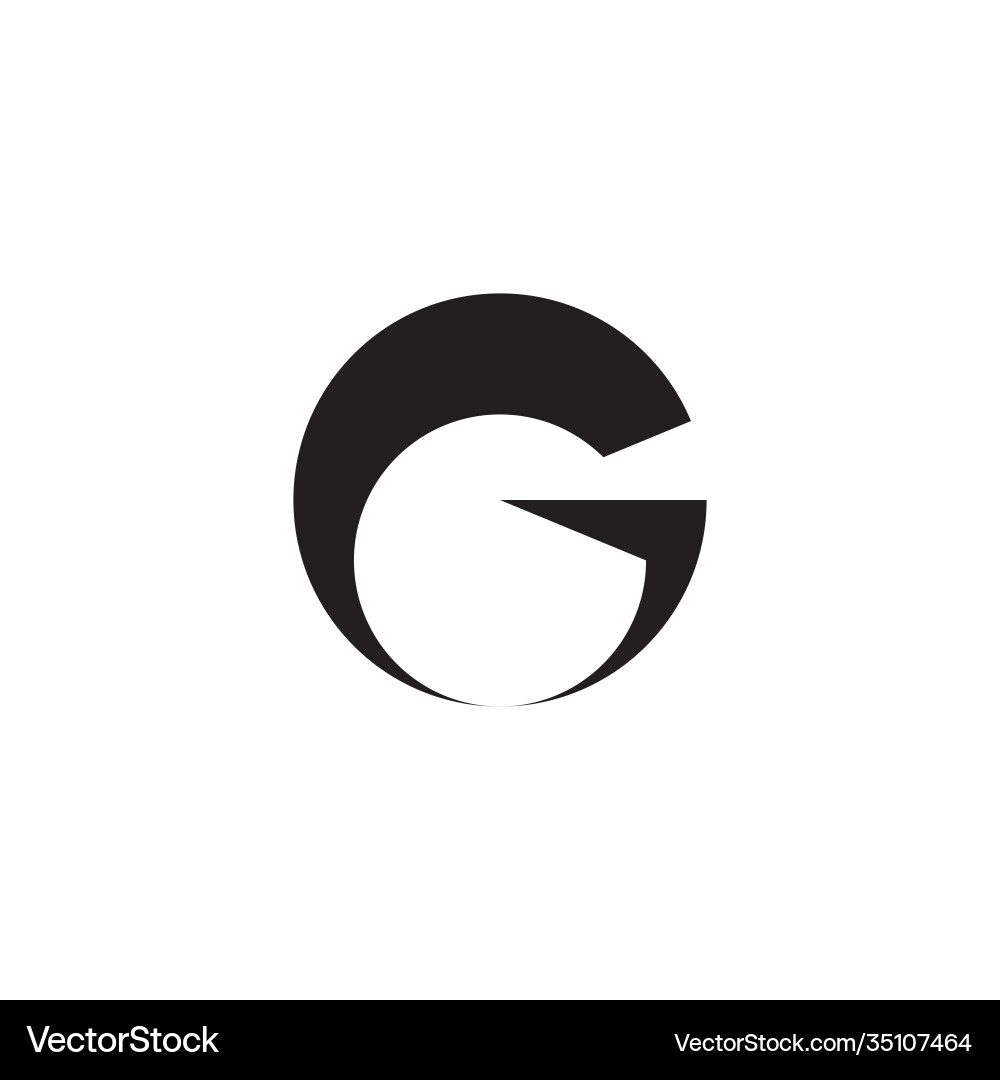 Black Circle G Logo Royalty Free Vector Image - VectorStock