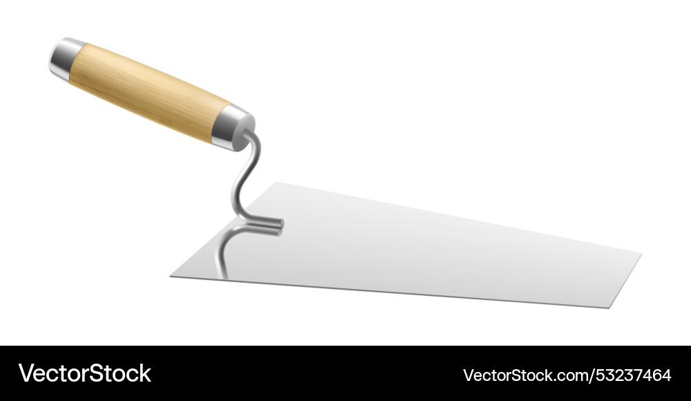 Isometric cement trowel isolated on white Vector Image Isometric cement trowel isolated on white Vector Image