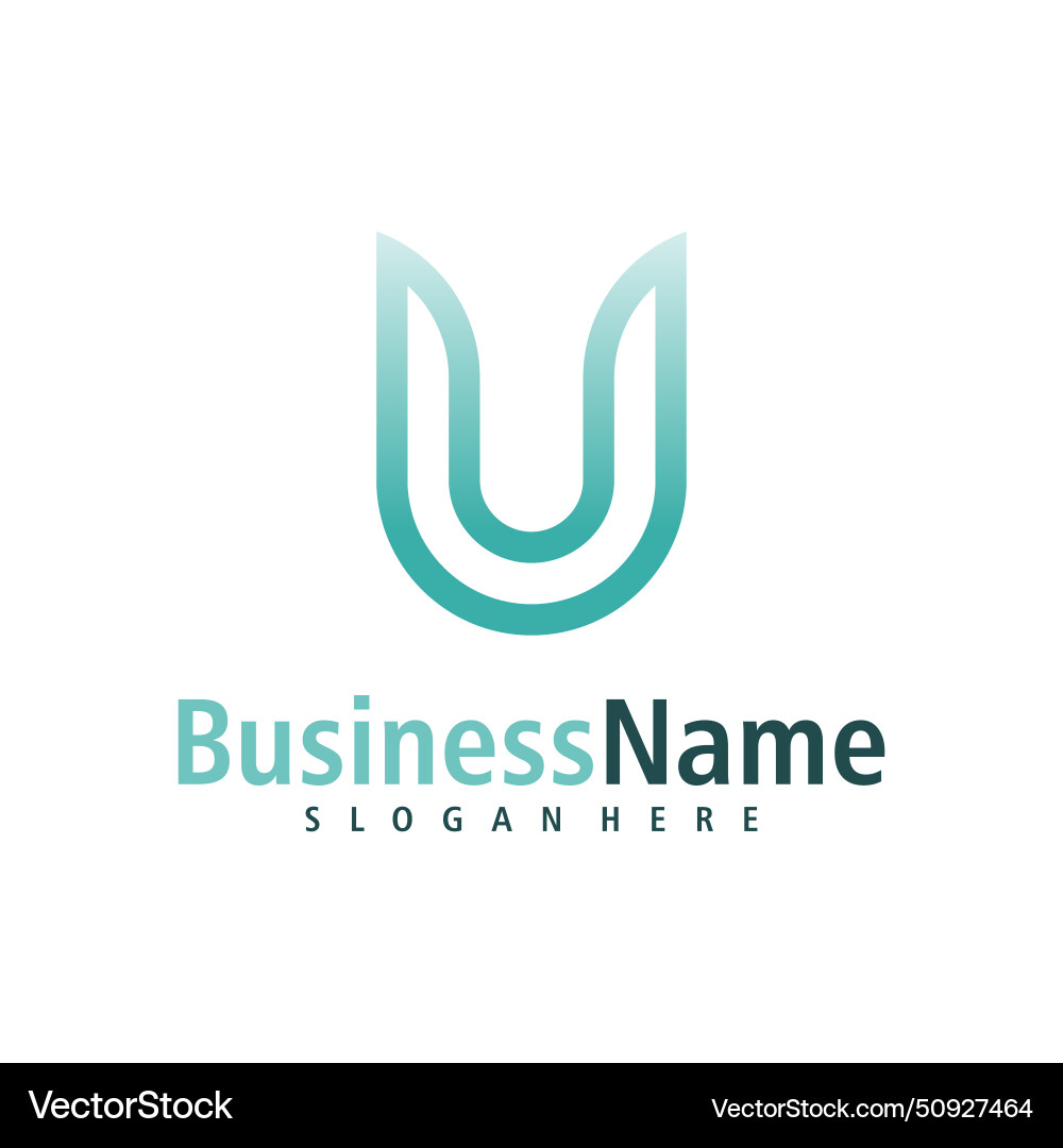 Letter u logo design creative initial Royalty Free Vector