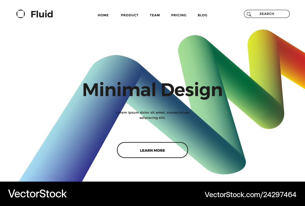 Trendy design template with 3d flow shapes Vector Image