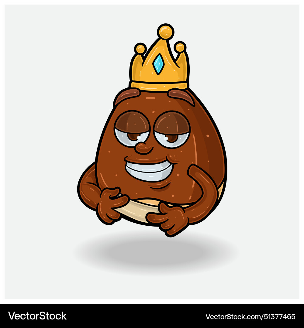 Chestnut cartoon with love struck expression Vector Image