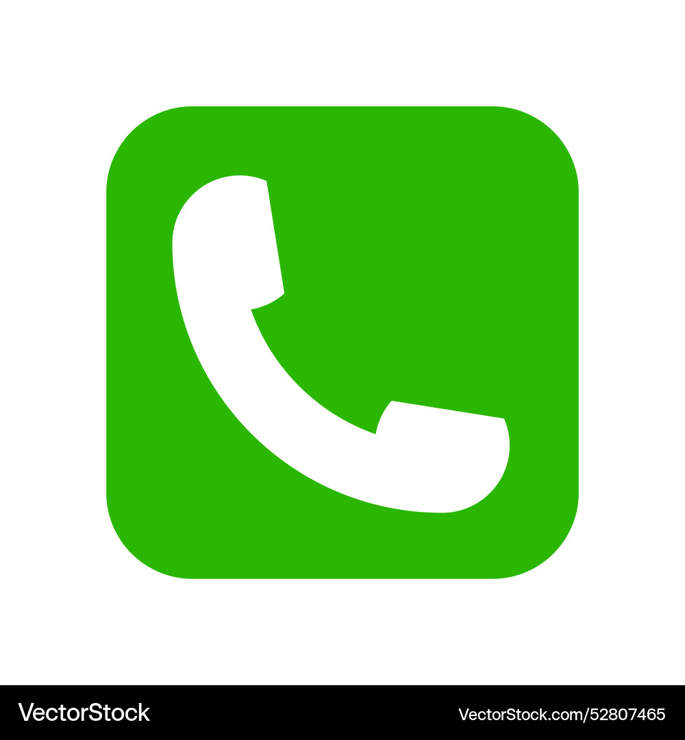 Green phone call icon Royalty Free Vector Image