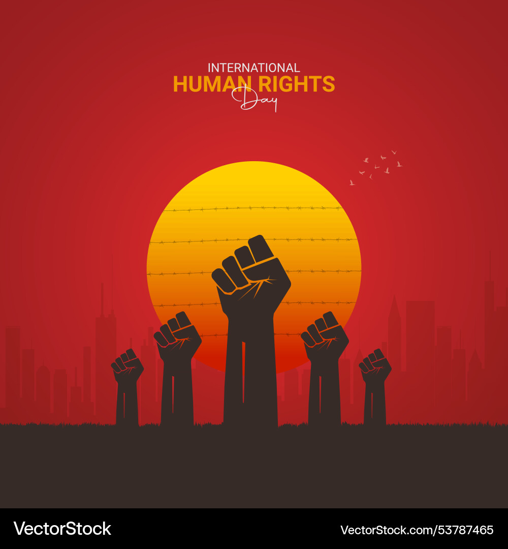 International human rights day Royalty Free Vector Image